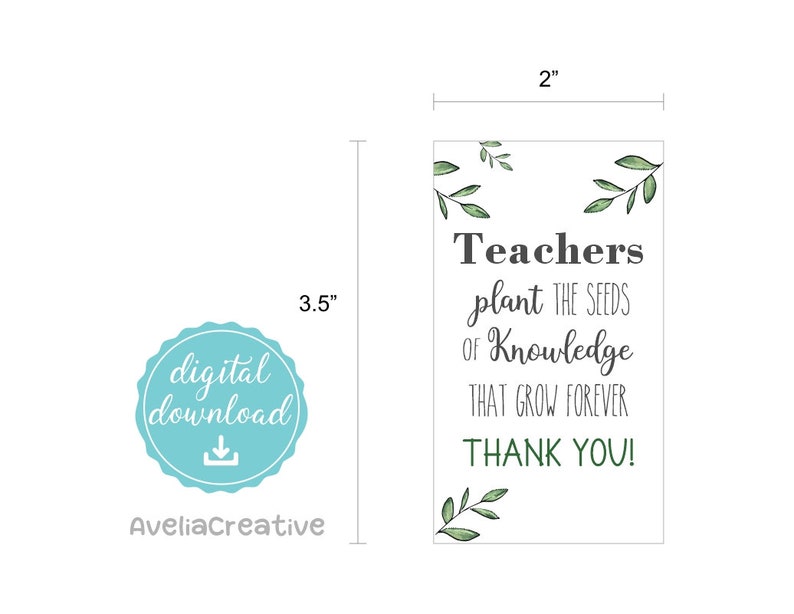 Teacher Appreciation Gift Tags Instant Download Teacher - Etsy