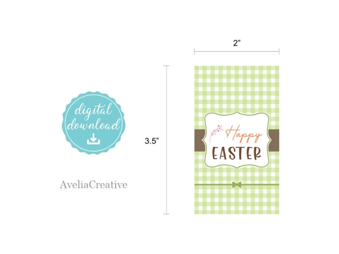 Printable Easter Gift Tags, Instant Download, Printable Happy Easter ...