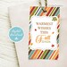 Printable Fall Gift Tags, Instant Download, Hello Fall Autumn Leaves ...