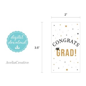 Graduation Gift Tags, Instant Download, Congrats Grad Printable Favor ...