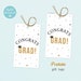 Graduation Gift Tags, Instant Download, Congrats Grad Printable Favor ...