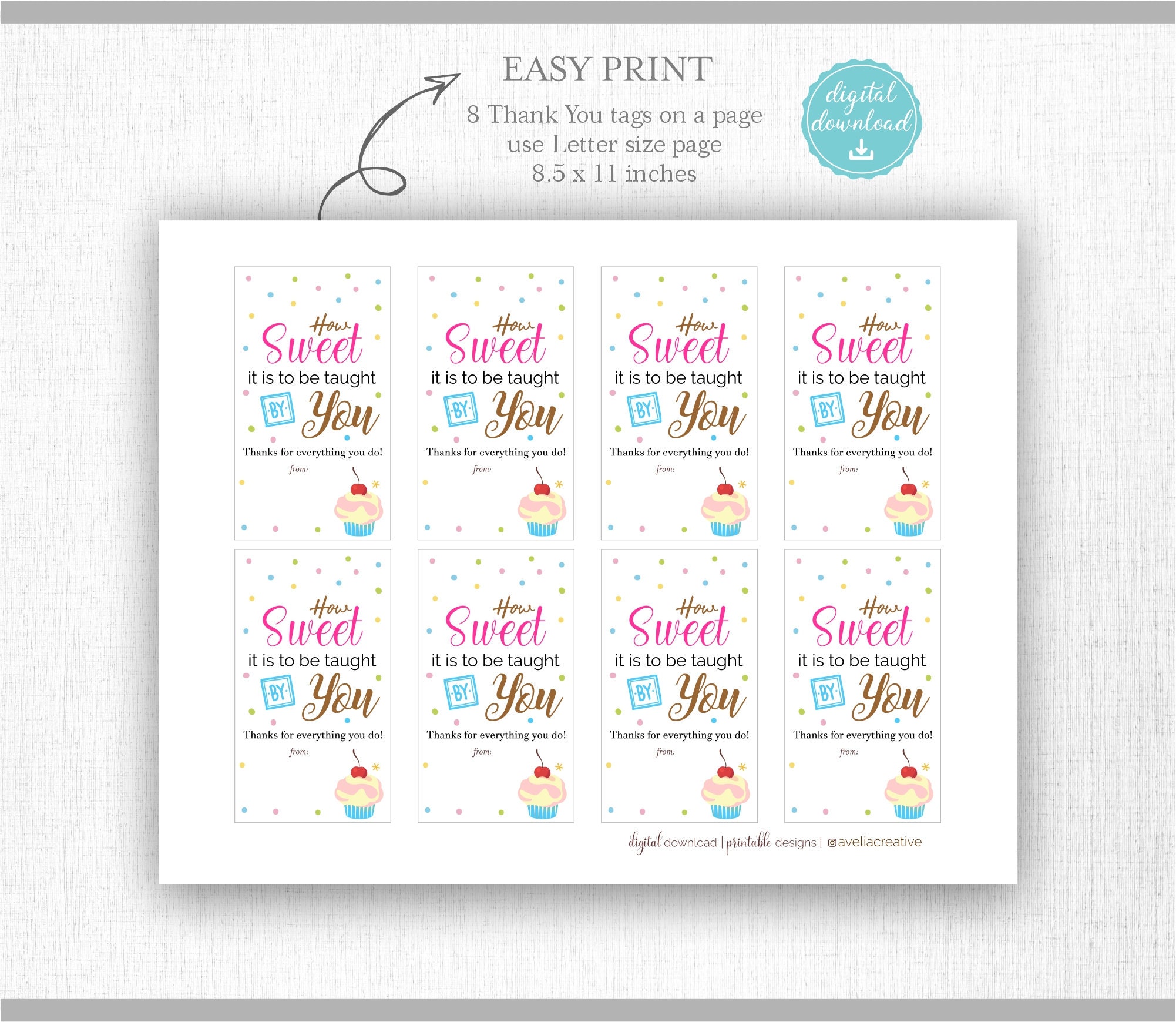 How Sweet It is to Be Taught by You Favor Tags Teacher - Etsy Canada