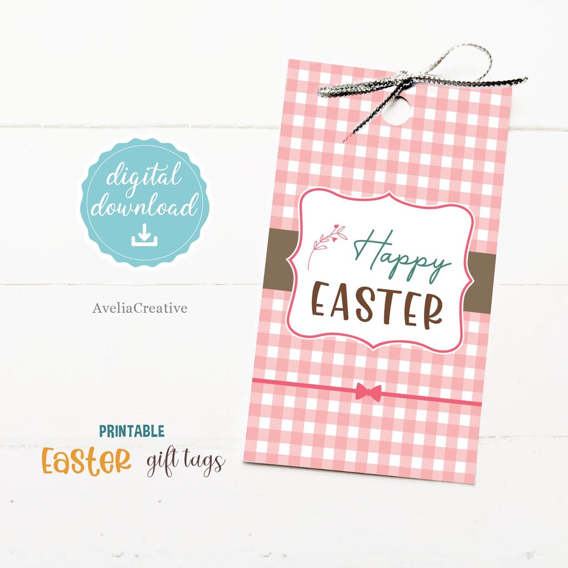 Printable Easter Gift Tags Instant Download Printable Happy - Etsy