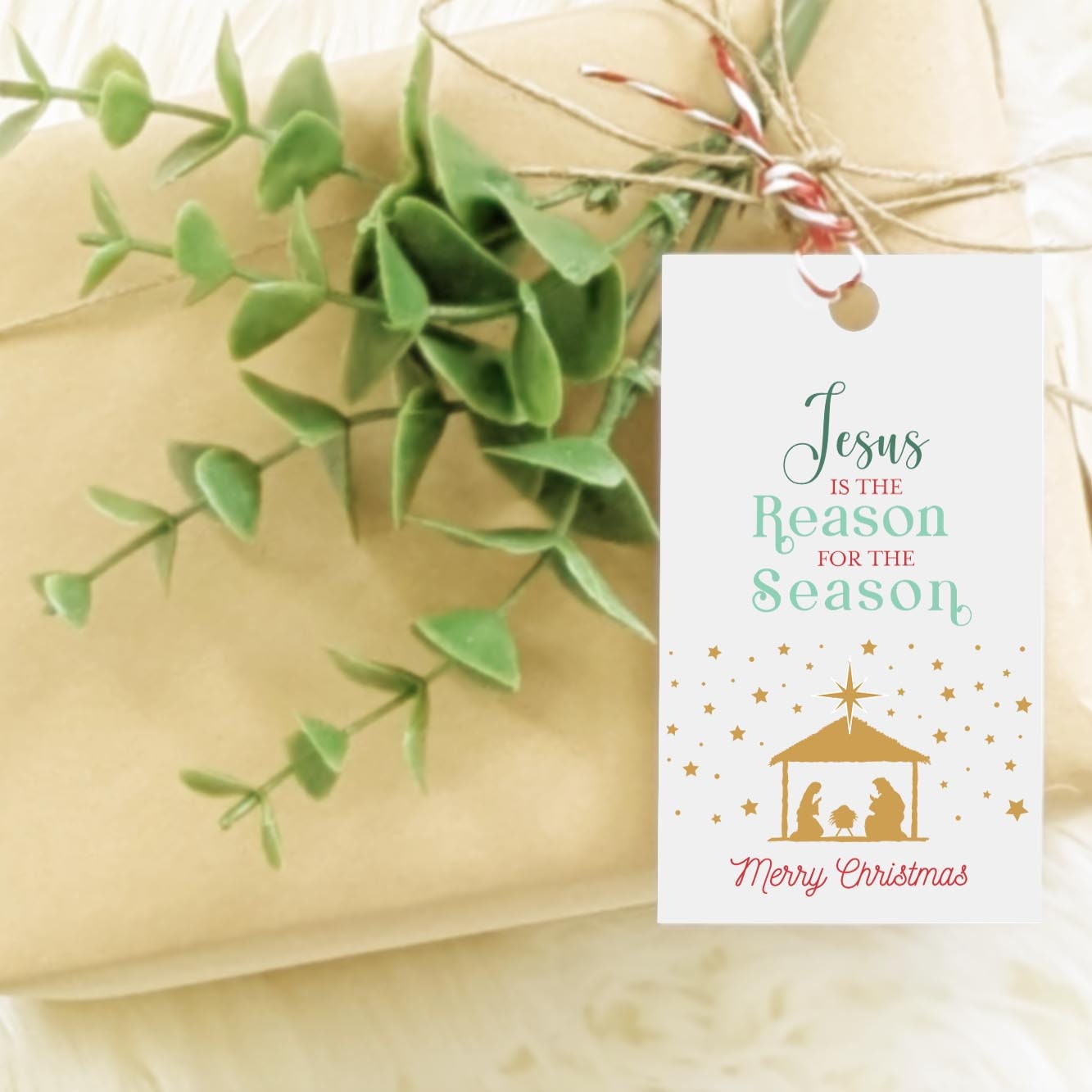 Printable Christmas Gift Tags Instant Download Jesus is the - Etsy