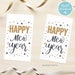 Printable New Year Gift Tags, Instant Download, Happy New Year Party ...