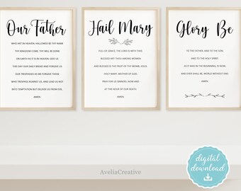 Holy Prayers in Latin and English Sign of the Cross, Our Father, Hail ...