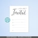 You're Invited Blank Invitation, Instant Download, Fill-in Invite ...