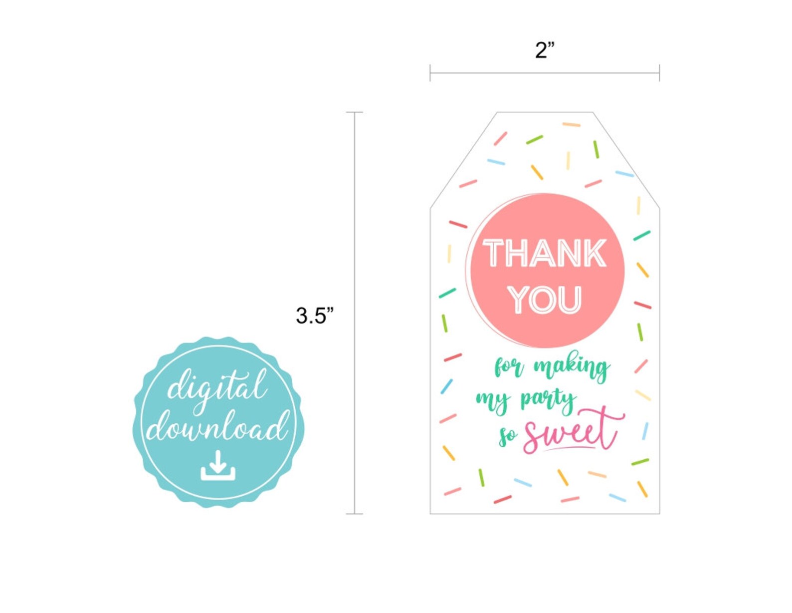 Thank You Party Tag, Instant Download, Thank You for Making My Party so ...