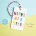 Happy New Year Gift Tags, Instant Download, Printable New Year Tags ...