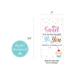 How Sweet It is to Be Taught by You Favor Tags Teacher - Etsy Canada