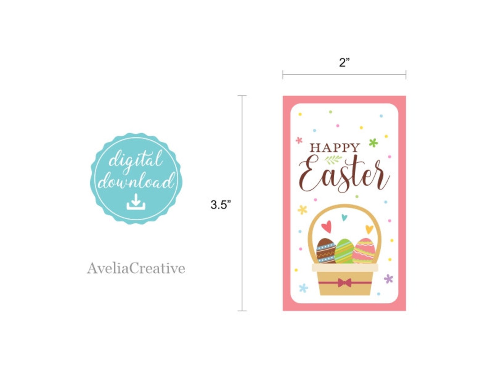 Happy Easter Gift Tags, Instant Download, Printable Tags Happy Easter ...