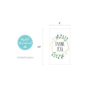Printable Thank You Tag, Instant Download, Simple Thank You Gift Tag ...