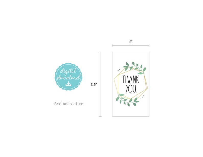 Printable Thank You Tag, Instant Download, Simple Thank You Gift Tag ...