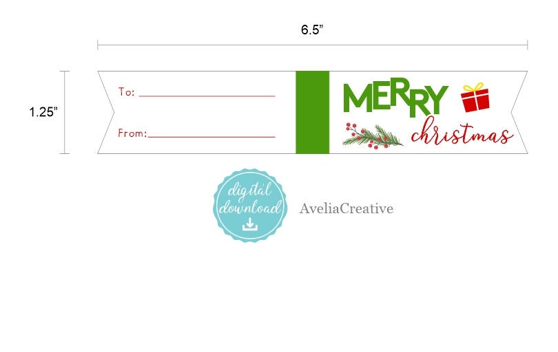 Christmas Printable Pencil Tags, Instant Download, Printable Christmas ...