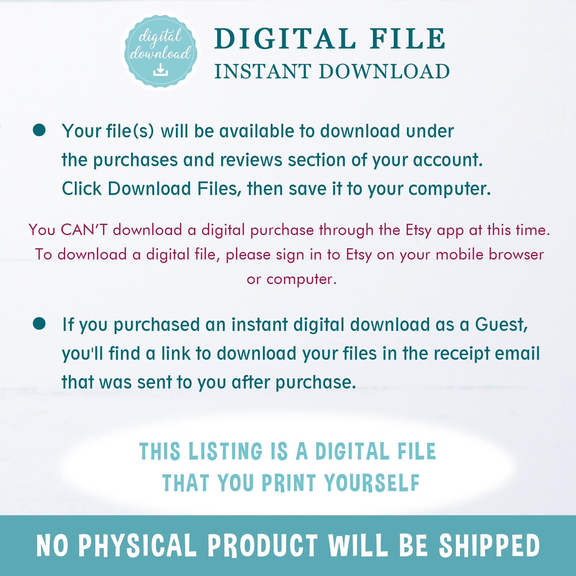 Printable Gift Card Holder, Instant Download, Thanks for Always Being ...