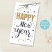 Printable New Year Gift Tags, Instant Download, Happy New Year Party ...