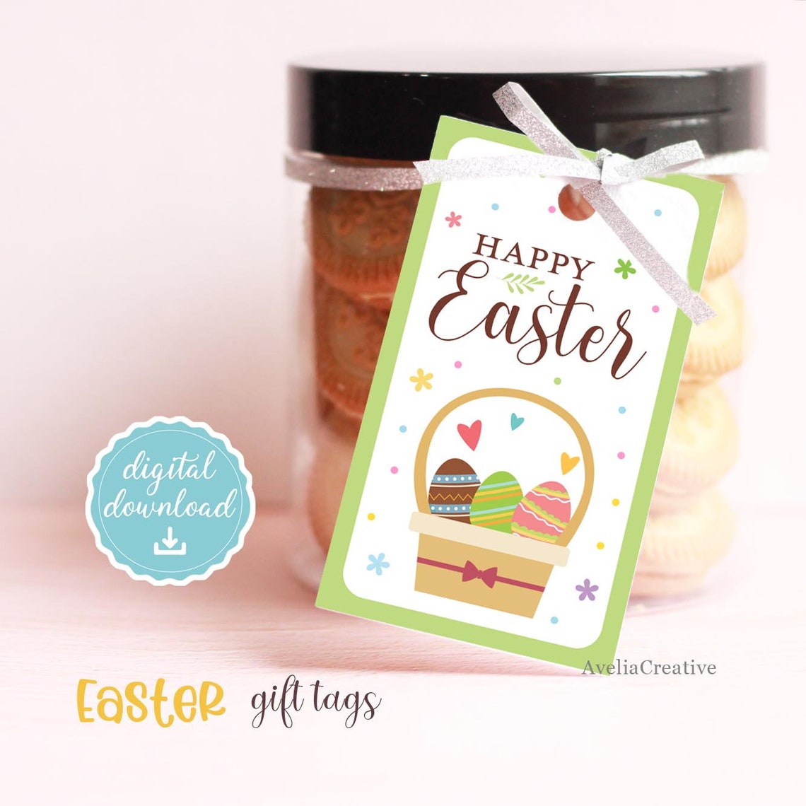 Happy Easter Gift Tags, Instant Download, Printable Tags Happy Easter ...