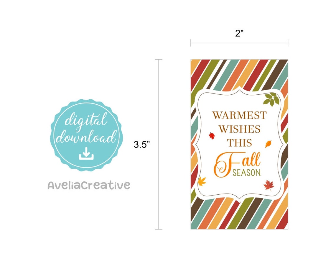 Printable Fall Gift Tags Instant Download Hello Fall Autumn - Etsy