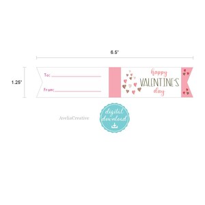 Valentine Printable Pencil Tags, Instant Download, Printable Valentine ...