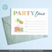 Party Time Invitation, Instant Download, Blank Invitation, Fill-in ...