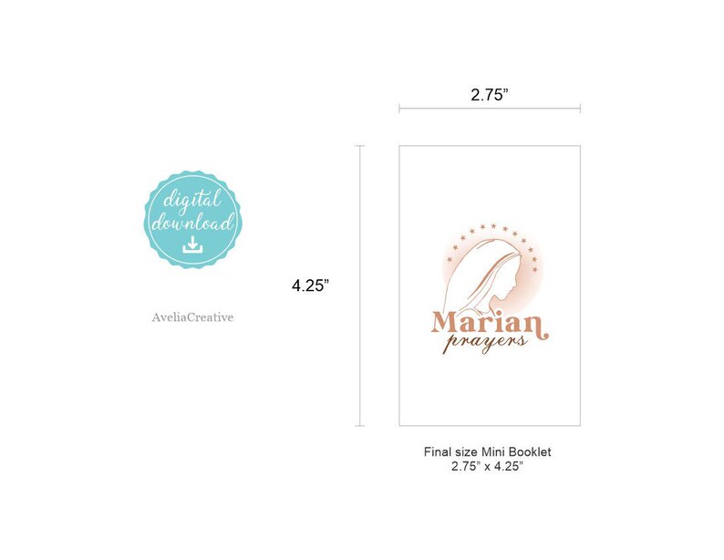 Mini Booklet Marian Prayers, Instant Download, Printable Catholic ...