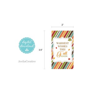 Printable Fall Gift Tags, Instant Download, Hello Fall Autumn Leaves ...