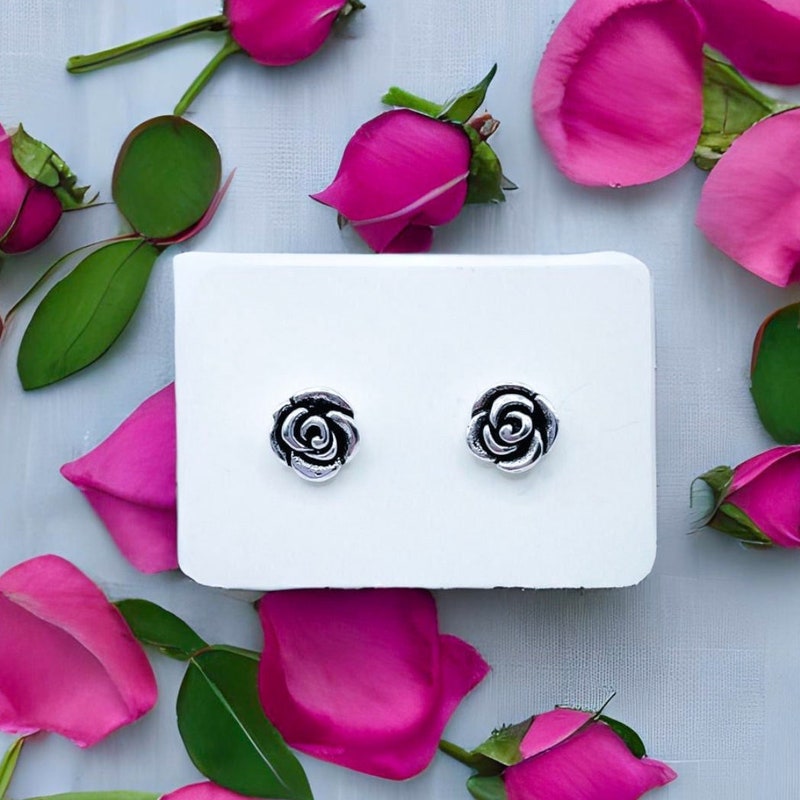 Silver Rose - Etsy
