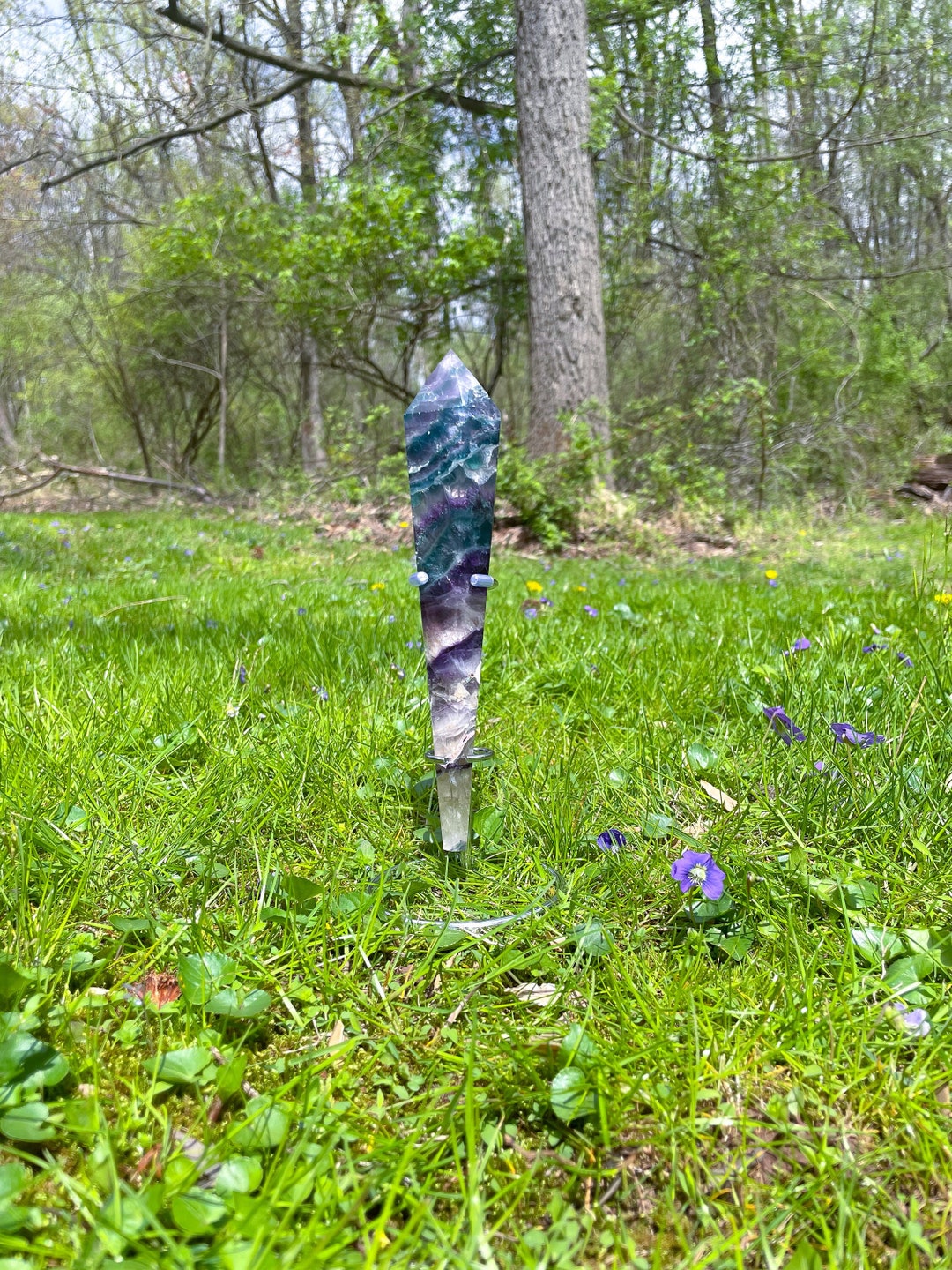 Stunning Rainbow Fluorite Scepter Rainbow Fluorite crystal Scepter ...