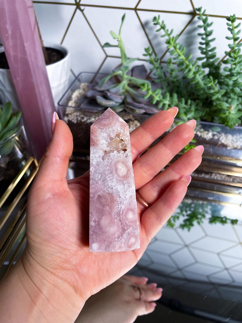 Dreamy Pink Amethyst Druzy Tower – Crystal Healing – I55 - Etsy