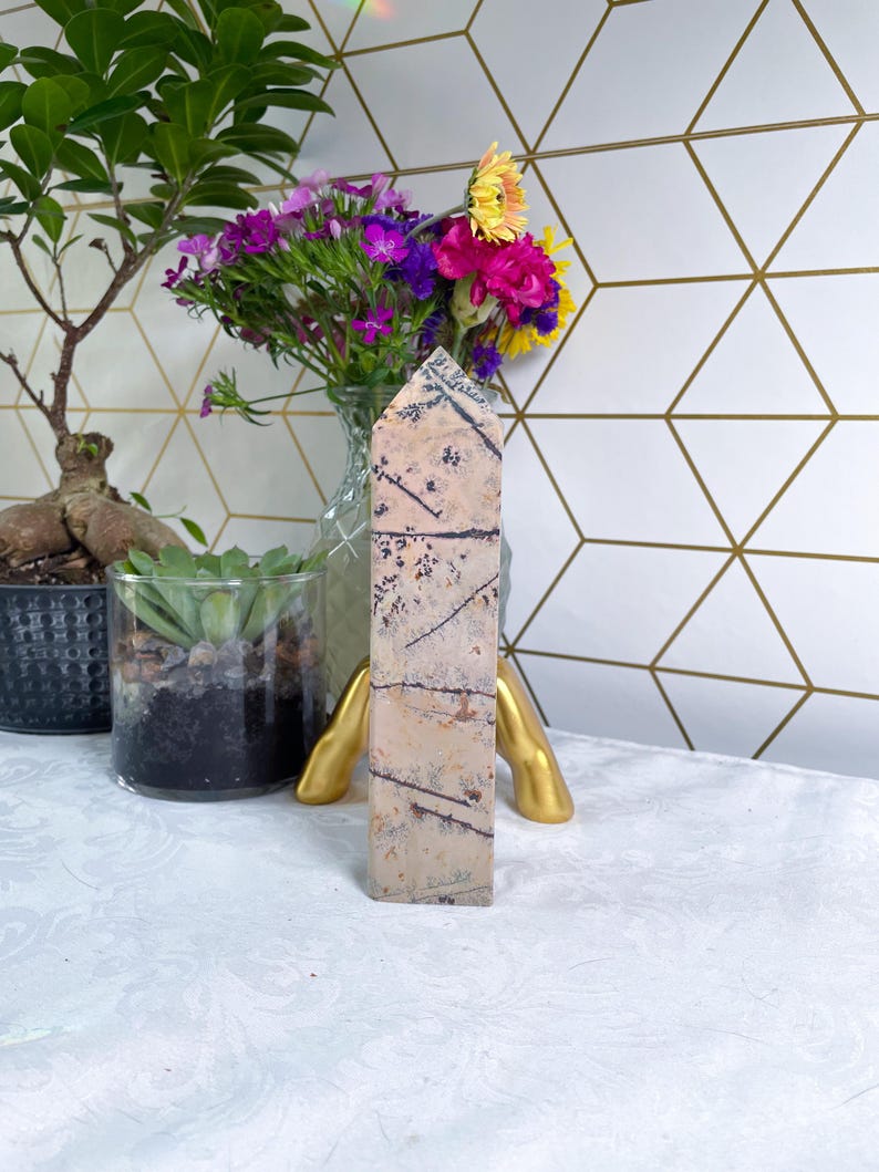 Impresionante Torre de Jaspe con Imagen – Cristal Curativo Exacto ...