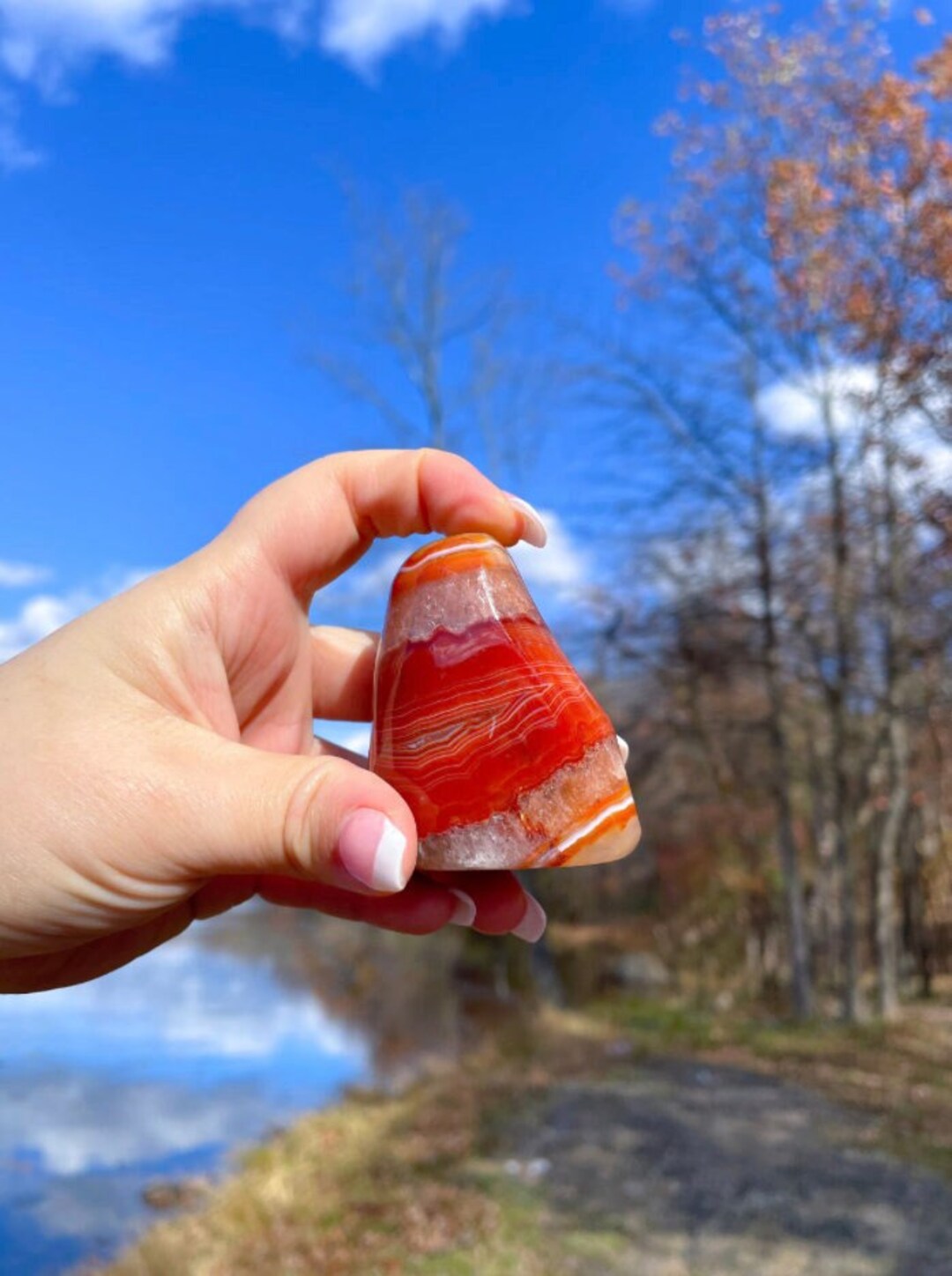 Free Form Carnelian Crystal - Red Orange Healing Stone - Etsy