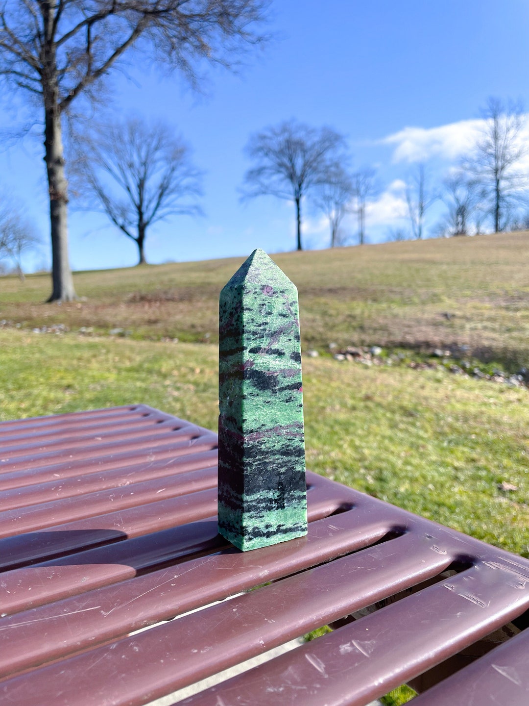 Ruby Zoisite Tower Ruby Zoisite Crystal Tower Large Crystal Tower ...