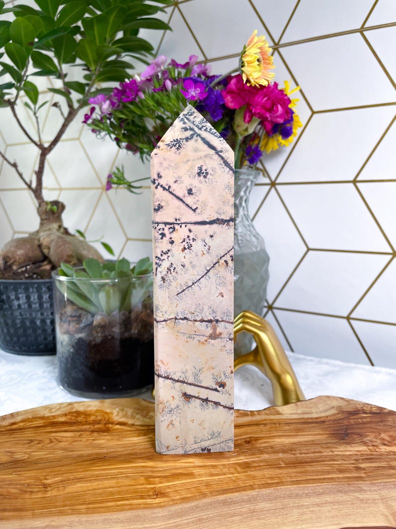 Impresionante Torre de Jaspe con Imagen – Cristal Curativo Exacto ...