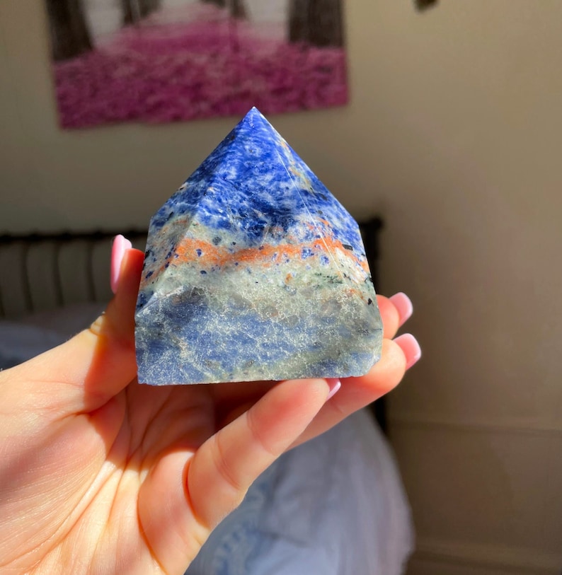Polished Sodalite Tower Point: Enhance Logic, Truth & Intuition With ...
