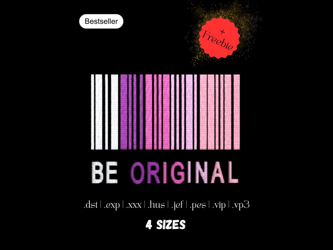 Machine Embroidery Design Lettering | Barcode Embroidery Design | BE ...