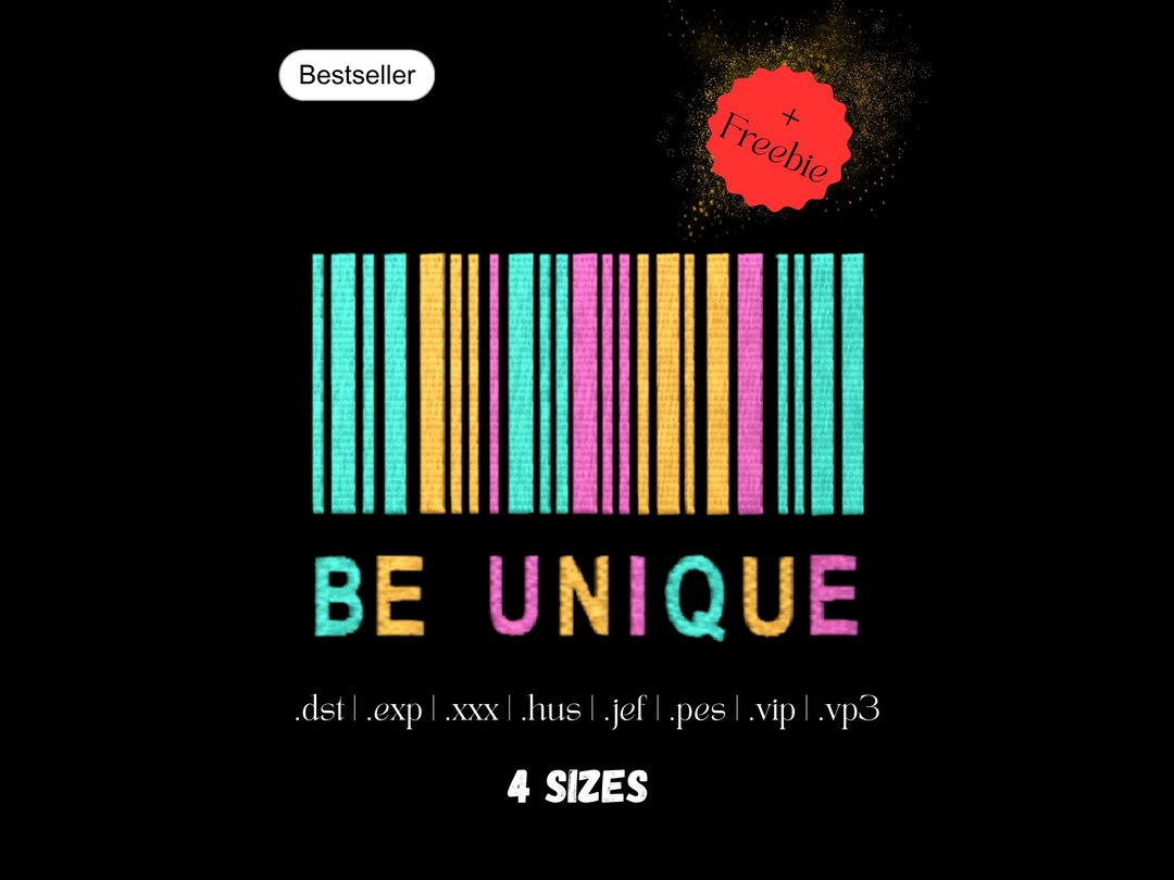 Machine Embroidery Design Lettering | Barcode Embroidery Design | BE ...