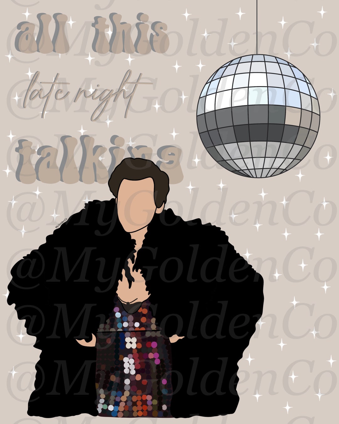 Late Night Talking Glossy Poster - Etsy