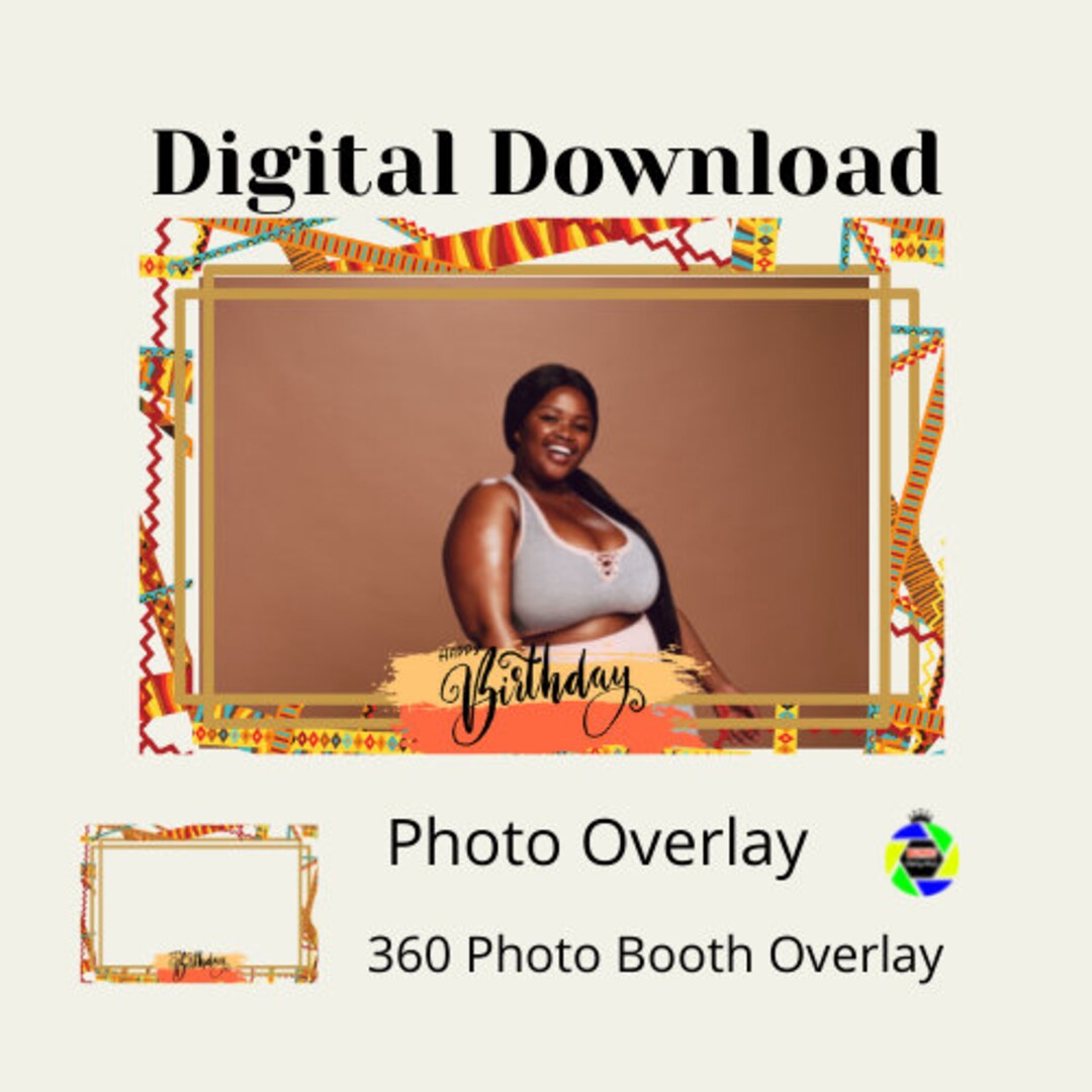 Happy Birthday Overlay, Photo Booth Overlay, Photo Overlay, 360 Photo ...