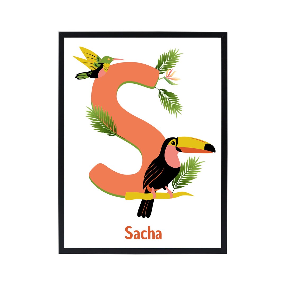 Personalized Letter Poster / Personalized Initial Poster / Children's ...