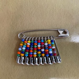 30 Friendships Pins Matte Colors/seed Beads and Safety Pins, 80's ...