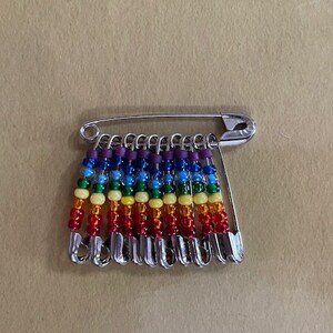 20 Friendship Pins set 140 Seed Beads/safety Pins 80's, Gen X, Retro ...