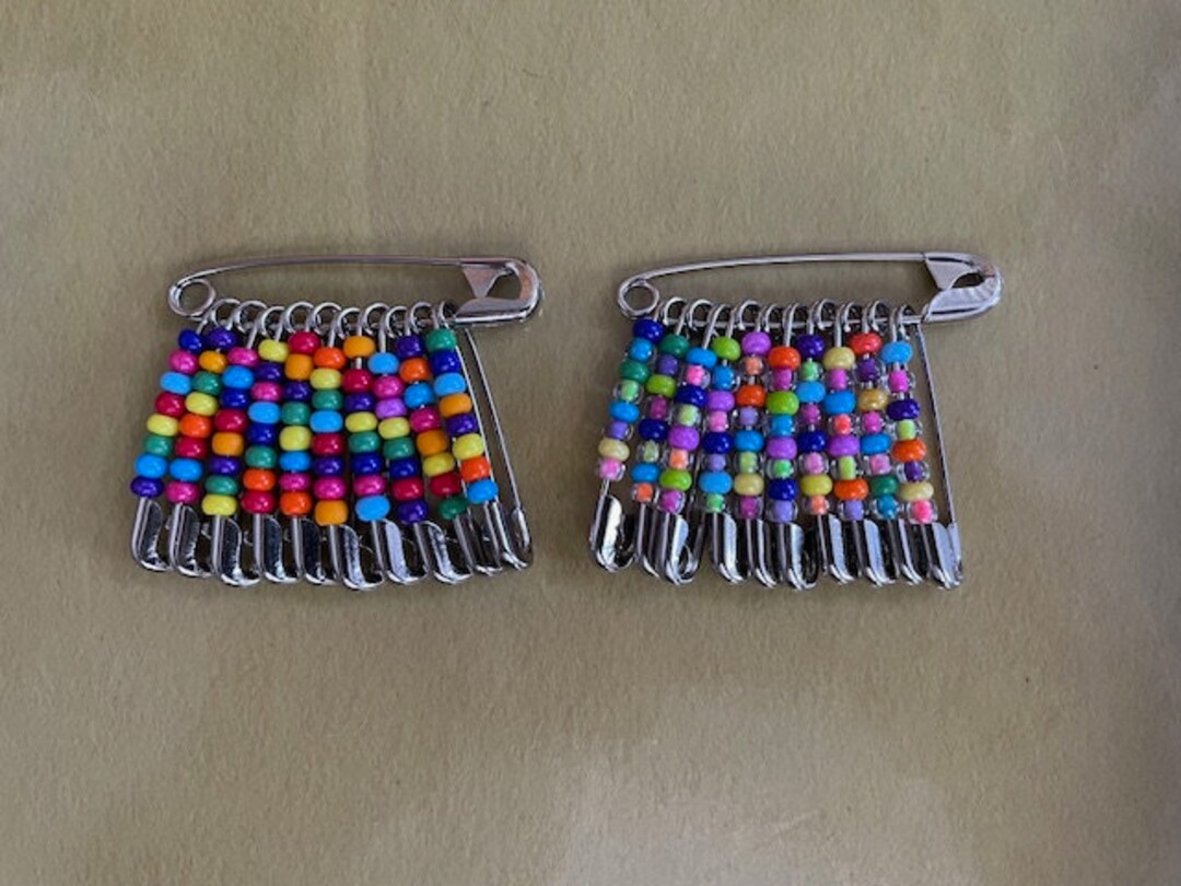 20 Friendship Pins (set 128) - Seed Beads/safety Pins - 80's, Gen X ...