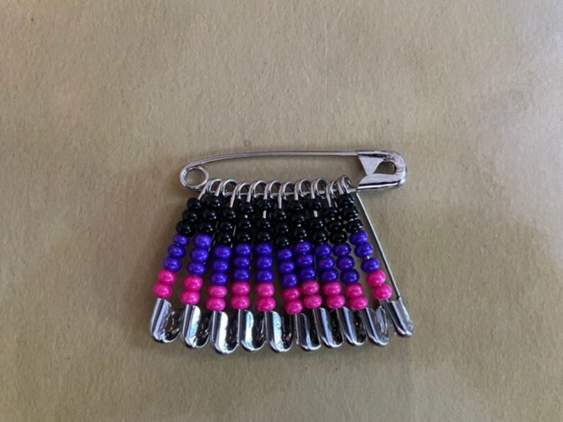 30 Large Friendship Pins - Neon/colorful - Seed Beads/safety Pins ...
