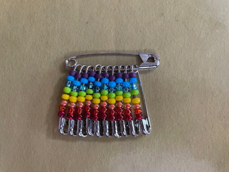 20 Friendship Pins set 140 Seed Beads/safety Pins 80's, Gen X, Retro ...