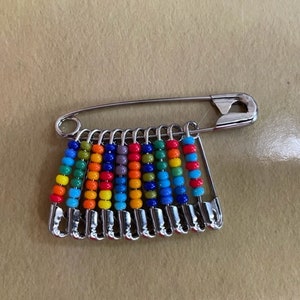 30 Friendships Pins Matte Colors/seed Beads and Safety Pins, 80's ...