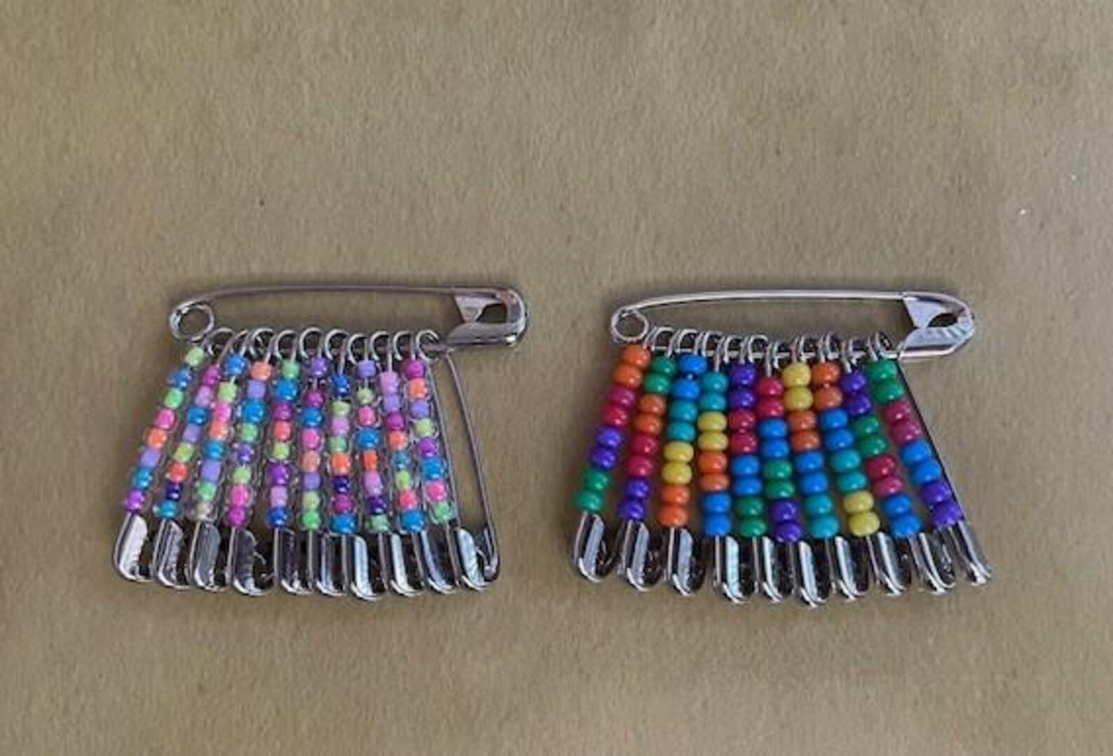20 Friendship Pins (set 204) - Seed Beads/safety Pins - 80's, Gen X ...