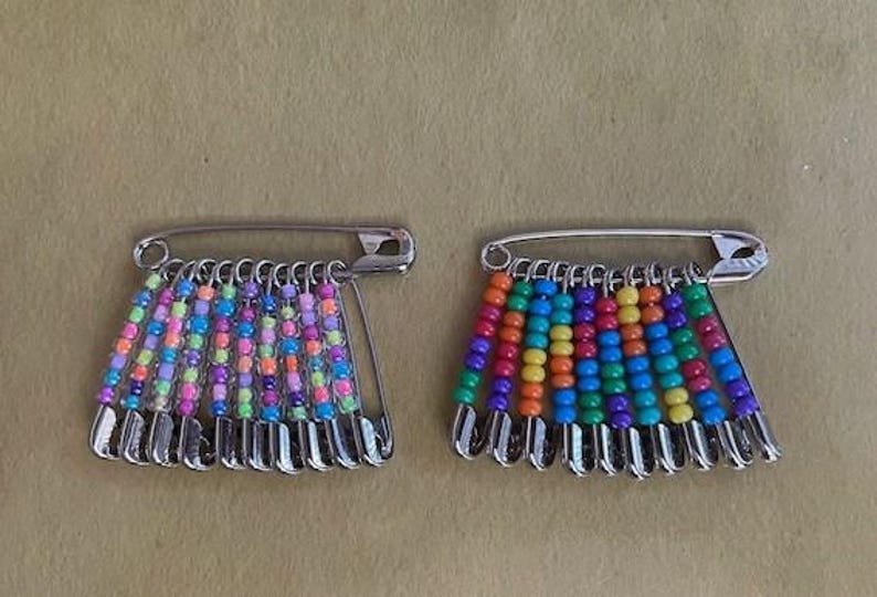 20 Friendship Pins (set 204) - Seed Beads/safety Pins - 80's, Gen X ...