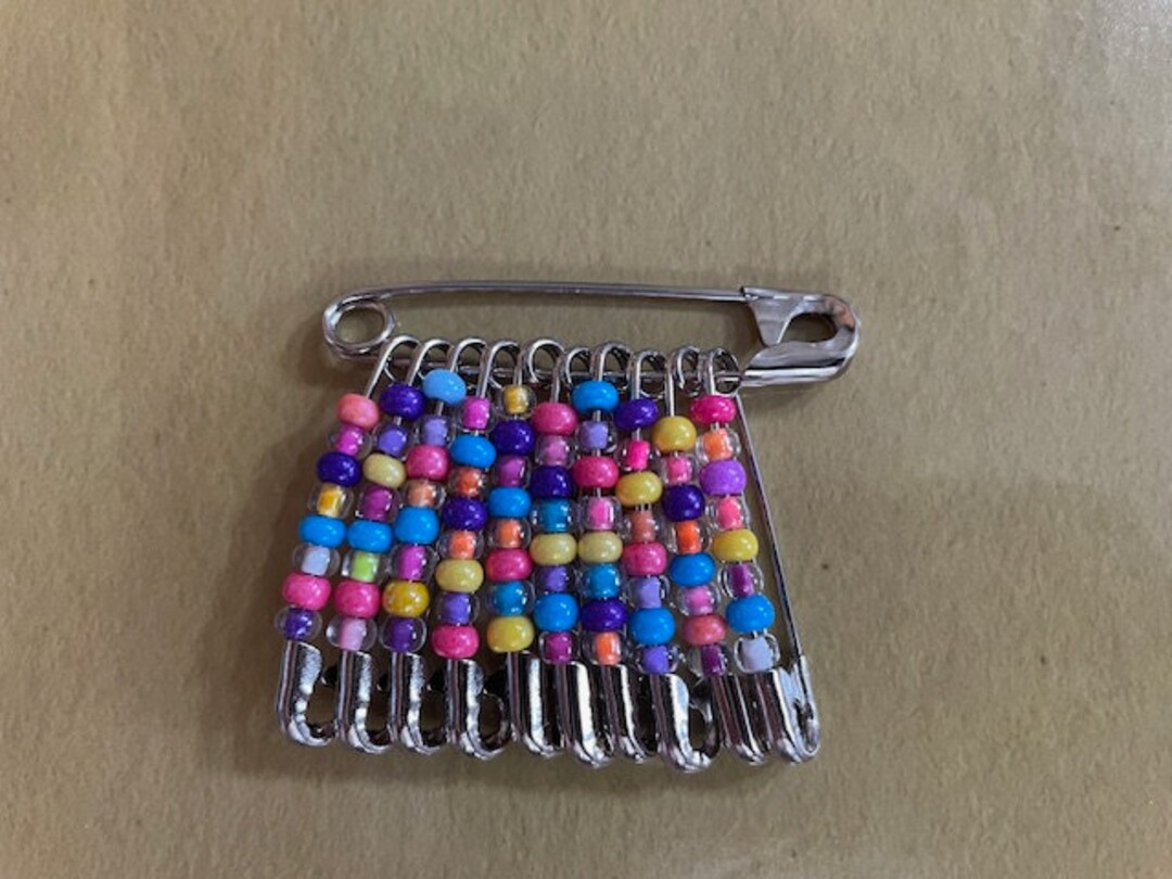 10 Friendship Pins (set 133) - Seed Beads/safety Pins - 80's, Gen X ...