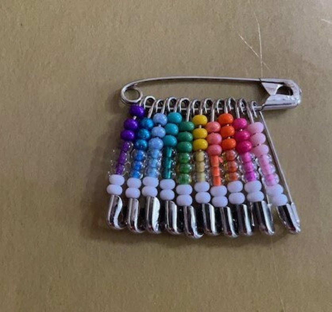 10 Friendship Pins (set 108) - Seed Beads/safety Pins - 80's, Gen X ...