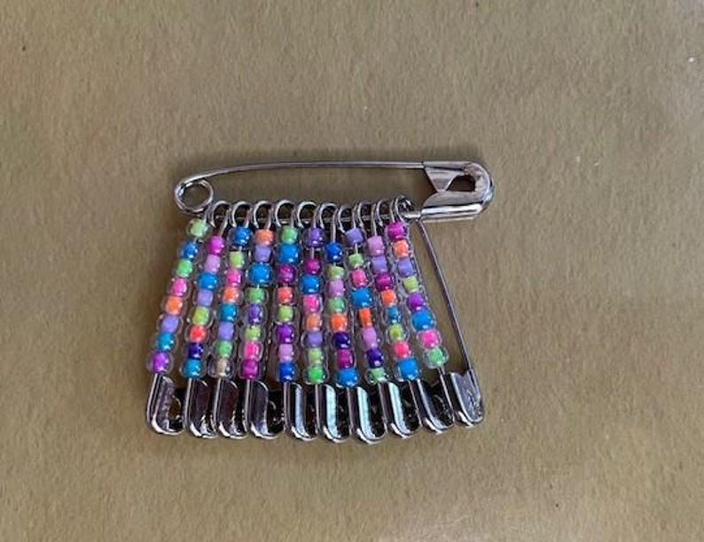 20 Friendship Pins (set 204) - Seed Beads/safety Pins - 80's, Gen X ...